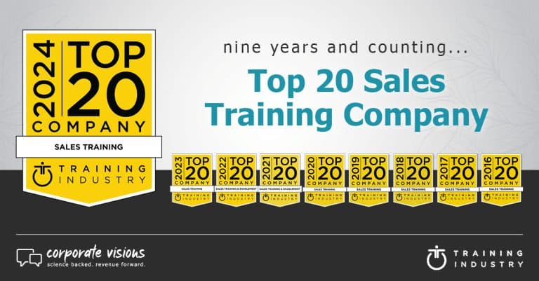 Corporate Visions Included on Training Industry’s Top 20 Sales Training ...
