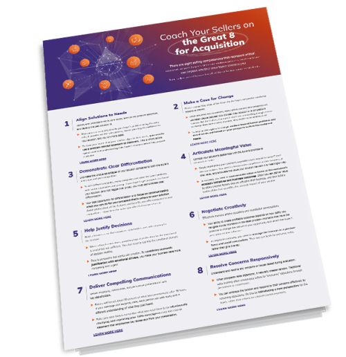Coach Your Sellers on the Great 8 Skills