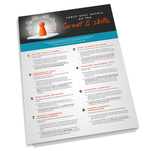 Coach Your Sellers on the Great 8 Skills